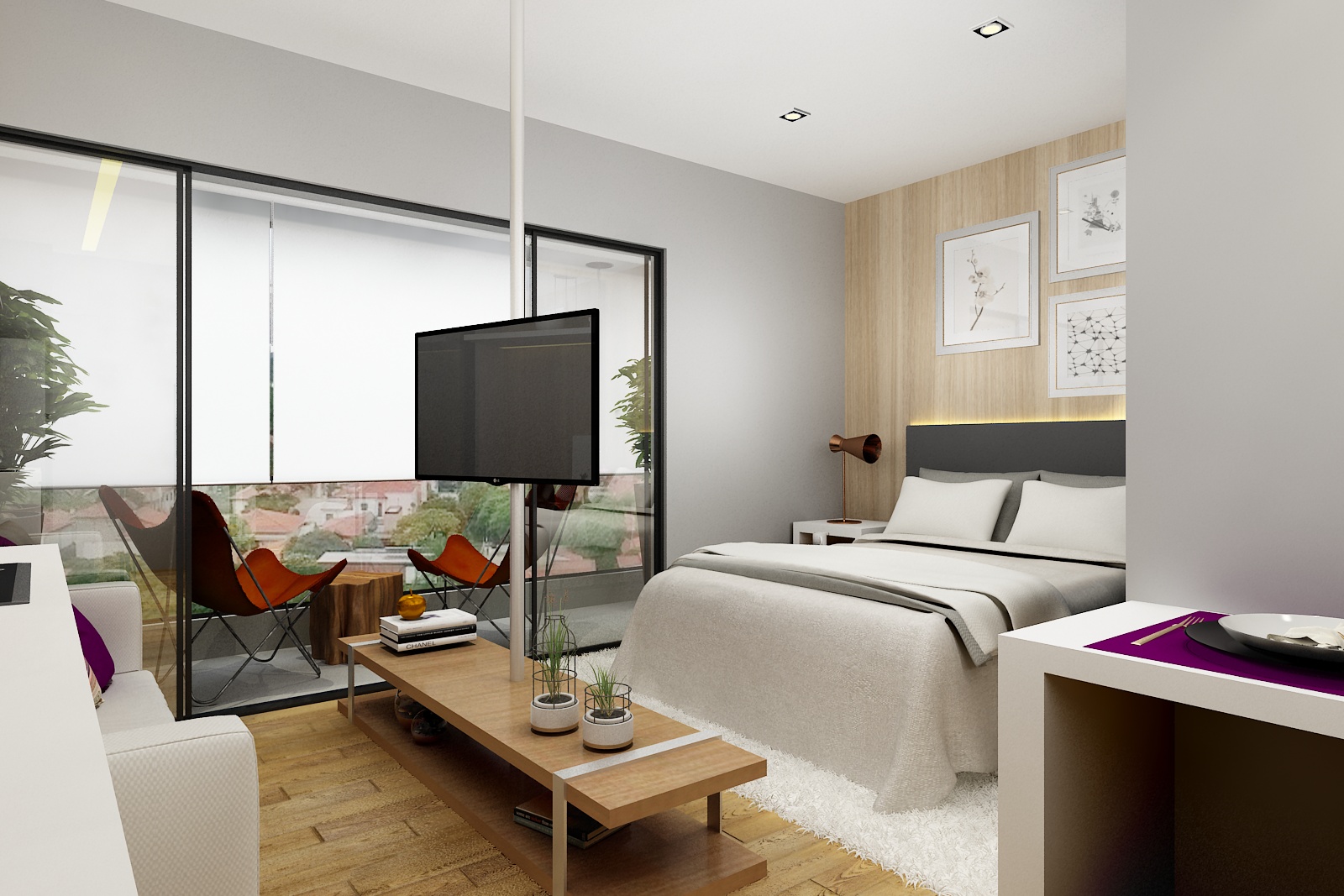 Altura ideal para a TV - Liliana Zenaro Interiores