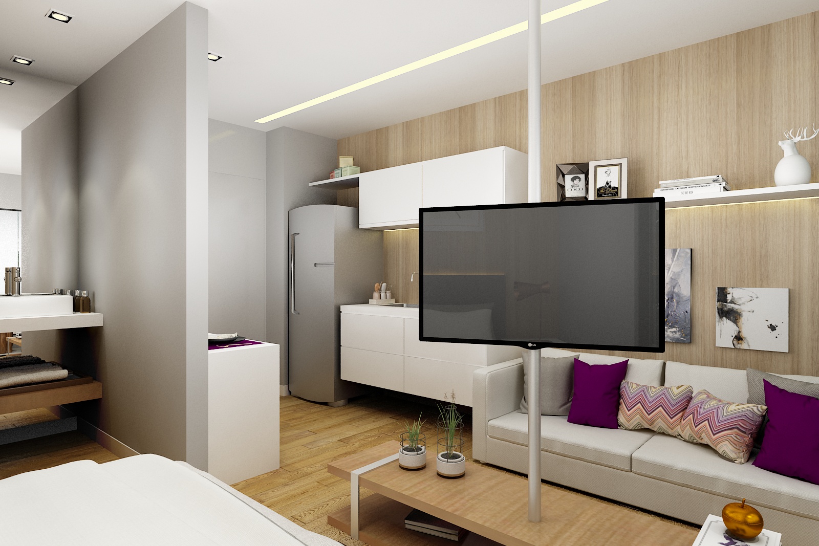 Altura ideal para a TV - Liliana Zenaro Interiores