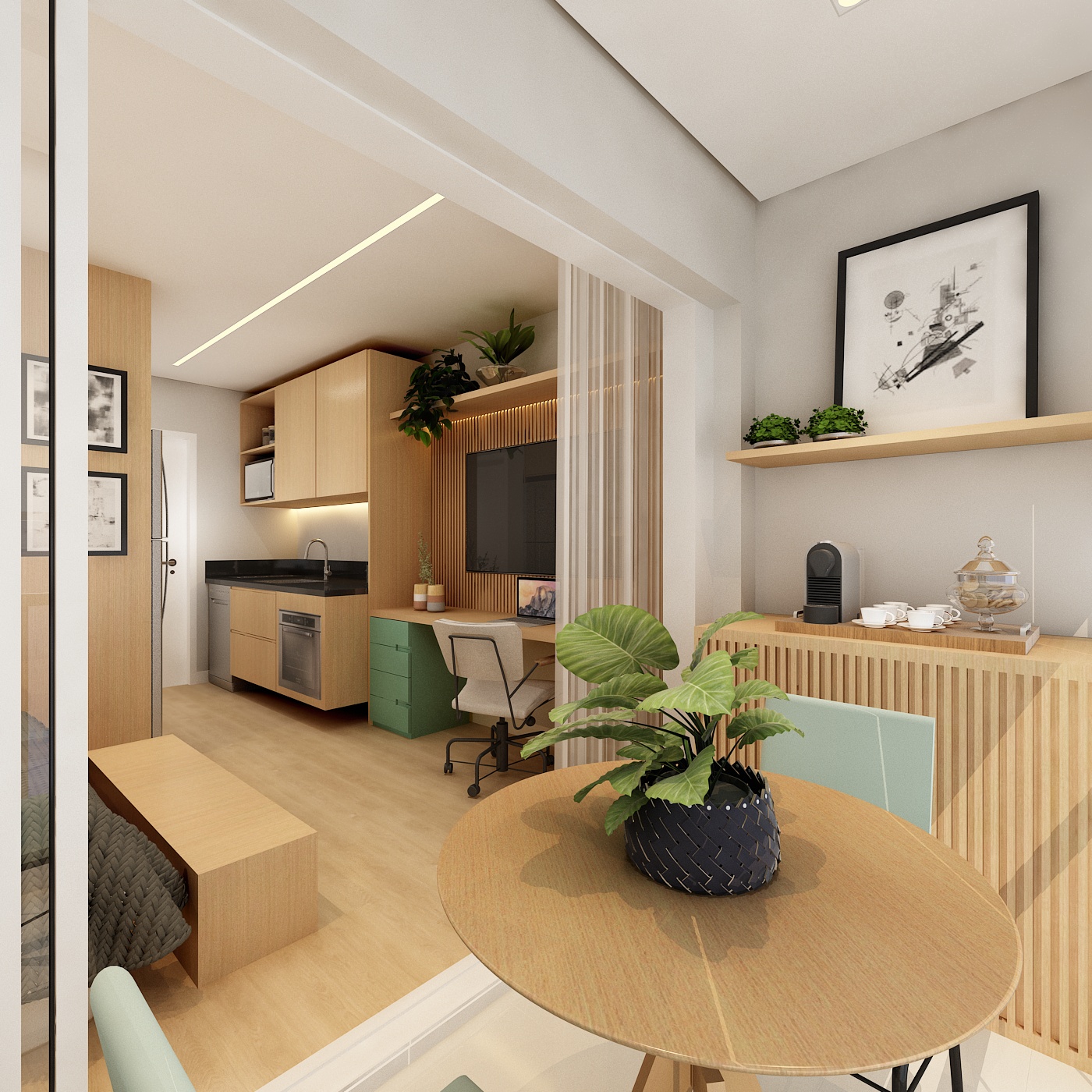 Decoração de studio - Liliana Zenaro Interiores